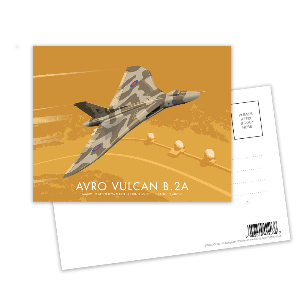 Arvo Vulcan Postcard Pack of 8 – Stephen Millership - The Art of Travel