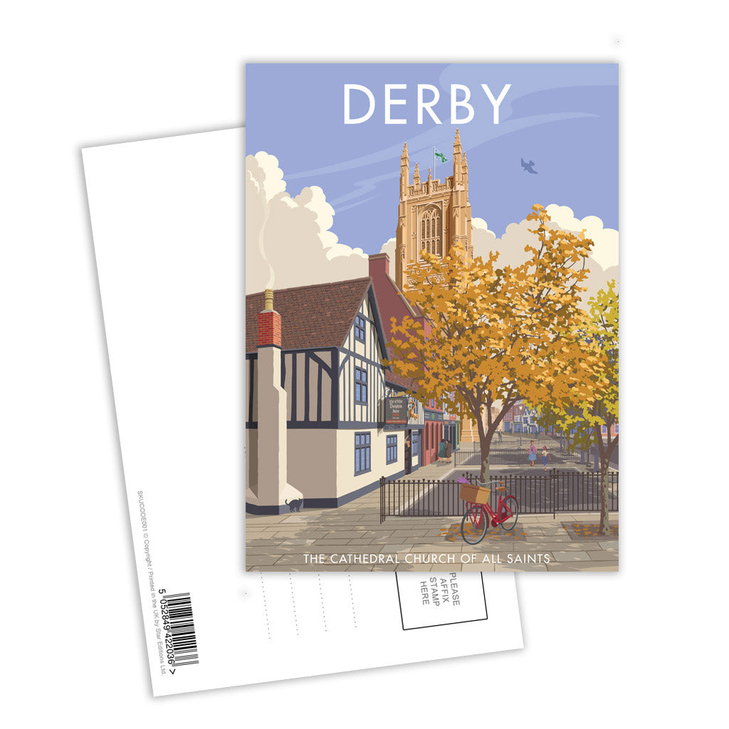 Derby Postcard Pack of 8 – Stephen Millership - The Art of Travel
