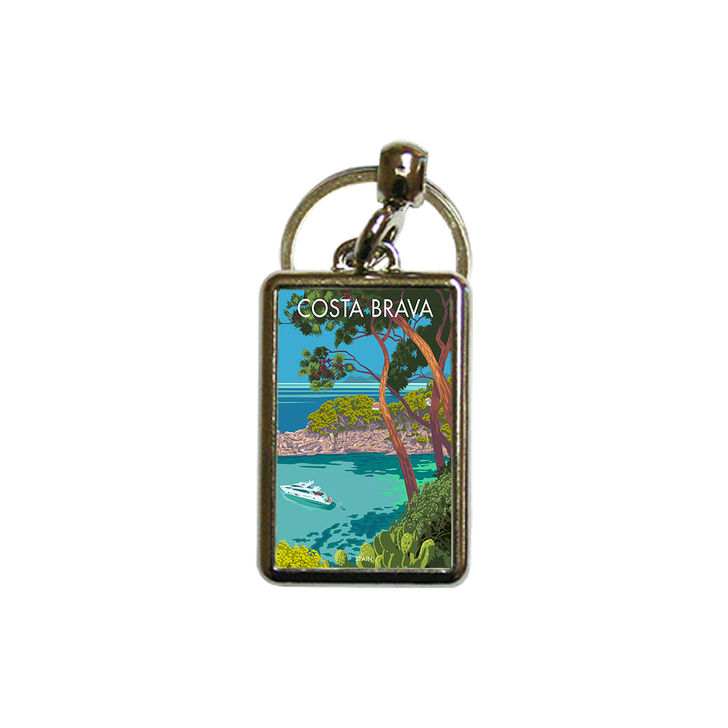 Costa Brava Metal Keyring – Stephen Millership - The Art of Travel