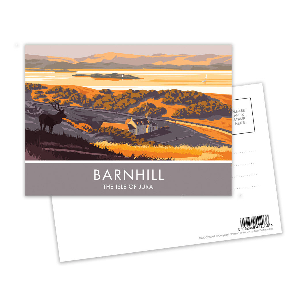 Barnhill Postcard Pack of 8 – Stephen Millership - The Art of Travel