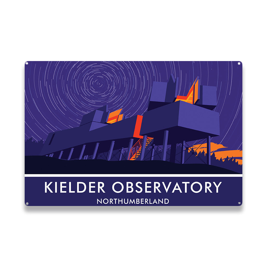 Kielder Observatory Metal Sign – Stephen Millership - The Art of Travel