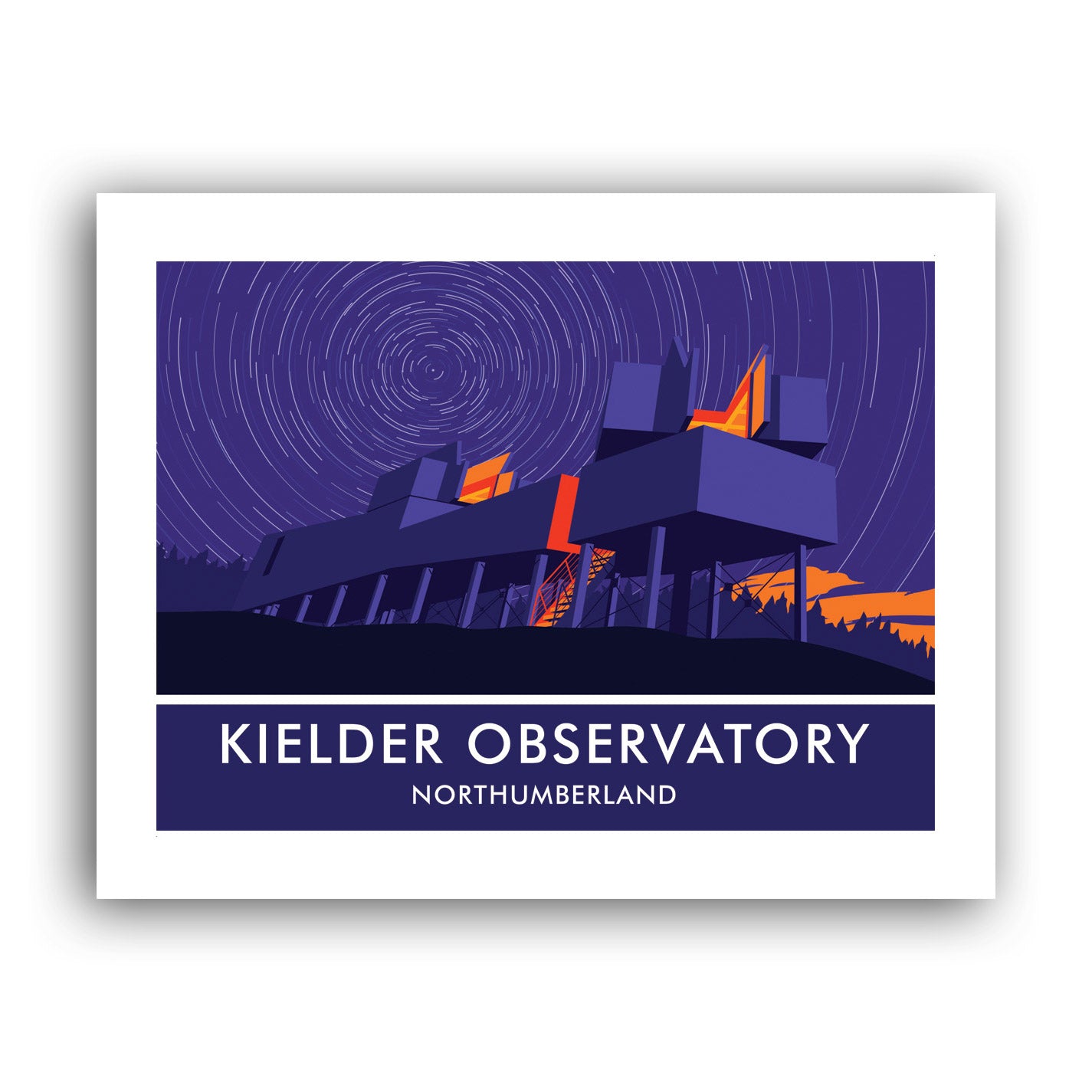 Kielder Observatory Art Print – Stephen Millership - The Art of Travel