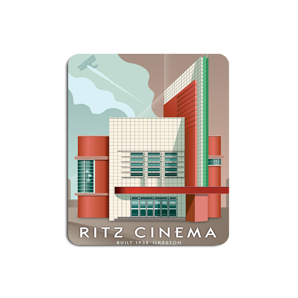Ritz Cinema, Ilkeston Mouse Mat – Stephen Millership - The Art of Travel