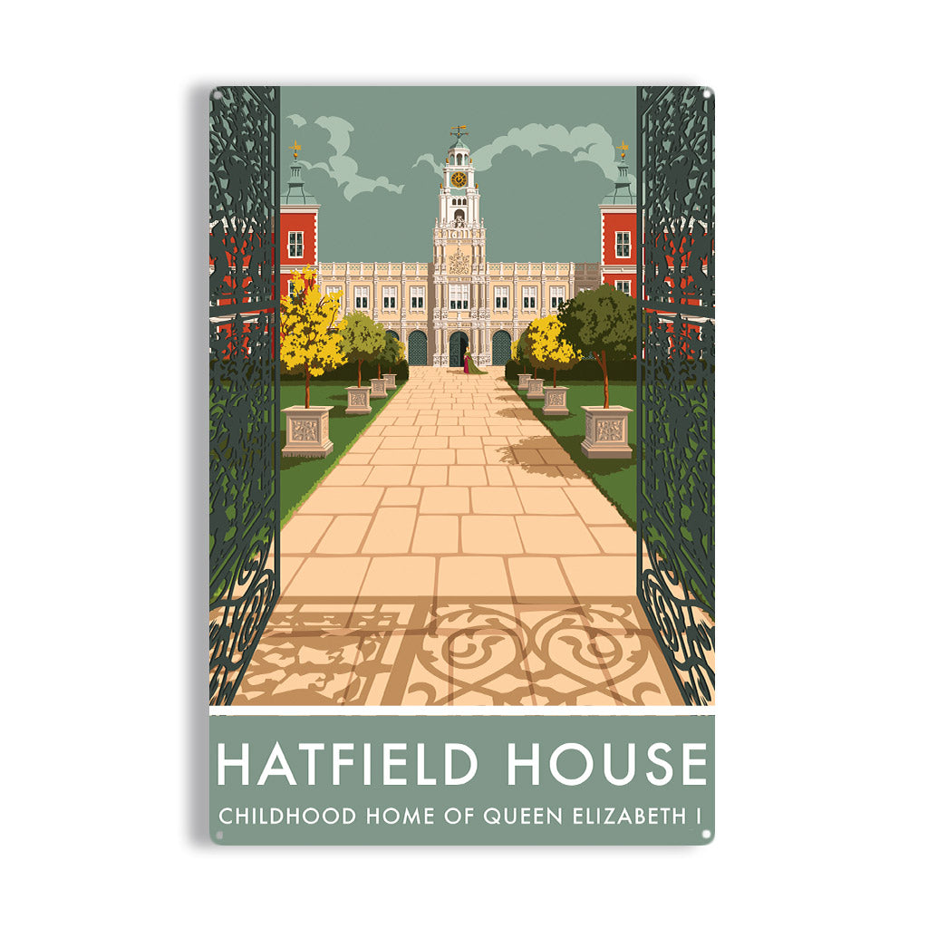 Hatfield House Metal Sign – Stephen Millership - The Art of Travel