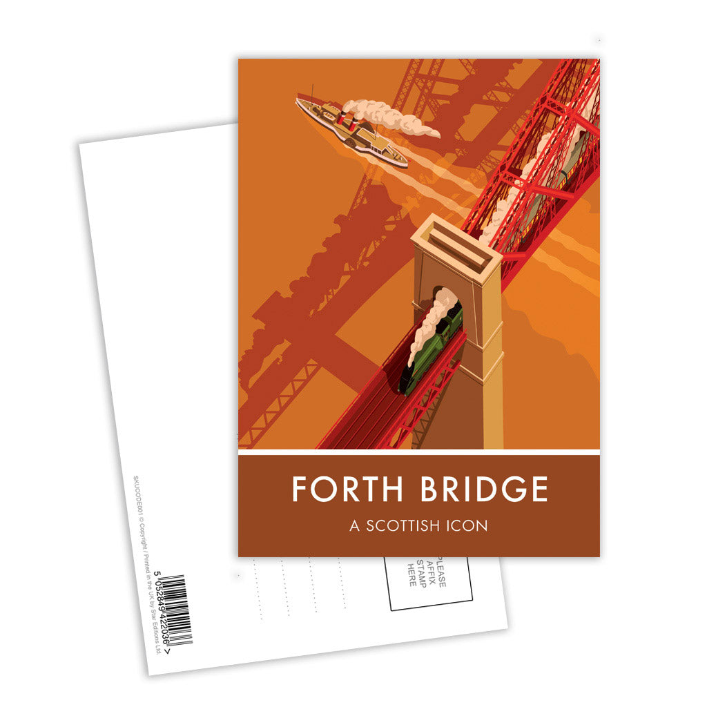 Forth Bridge Postcard Pack of 8 – Stephen Millership - The Art of Travel