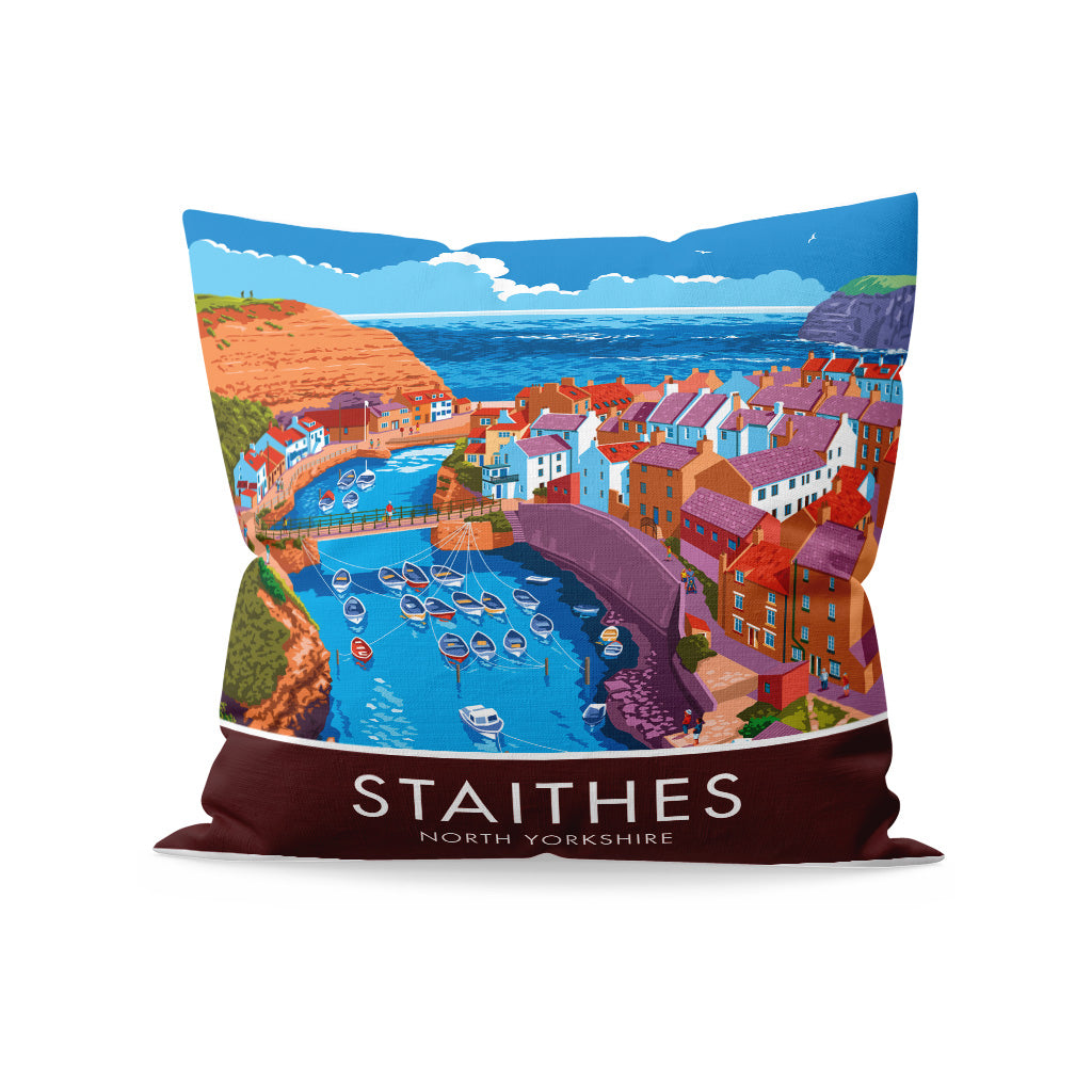 Staithes Cushion – Stephen Millership - The Art of Travel