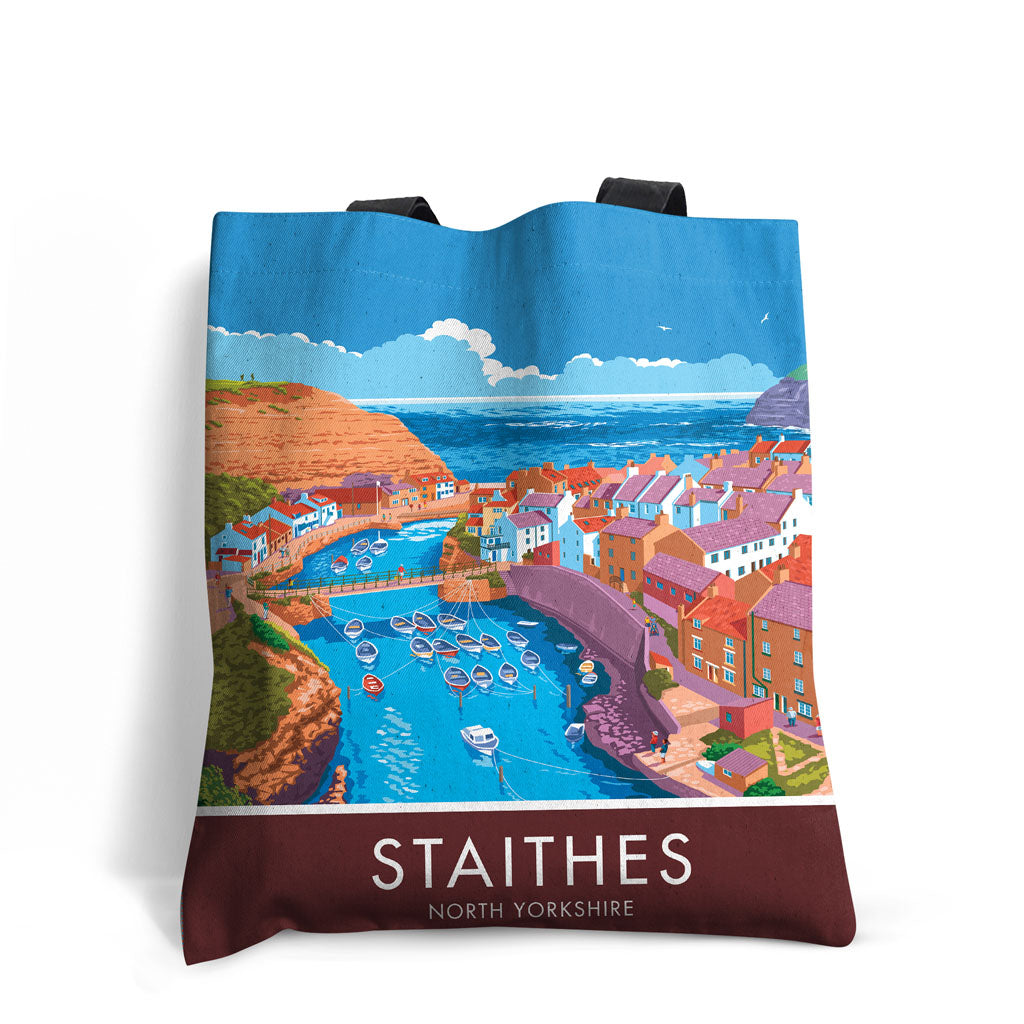 Staithes Premium Tote Bag – Stephen Millership - The Art of Travel