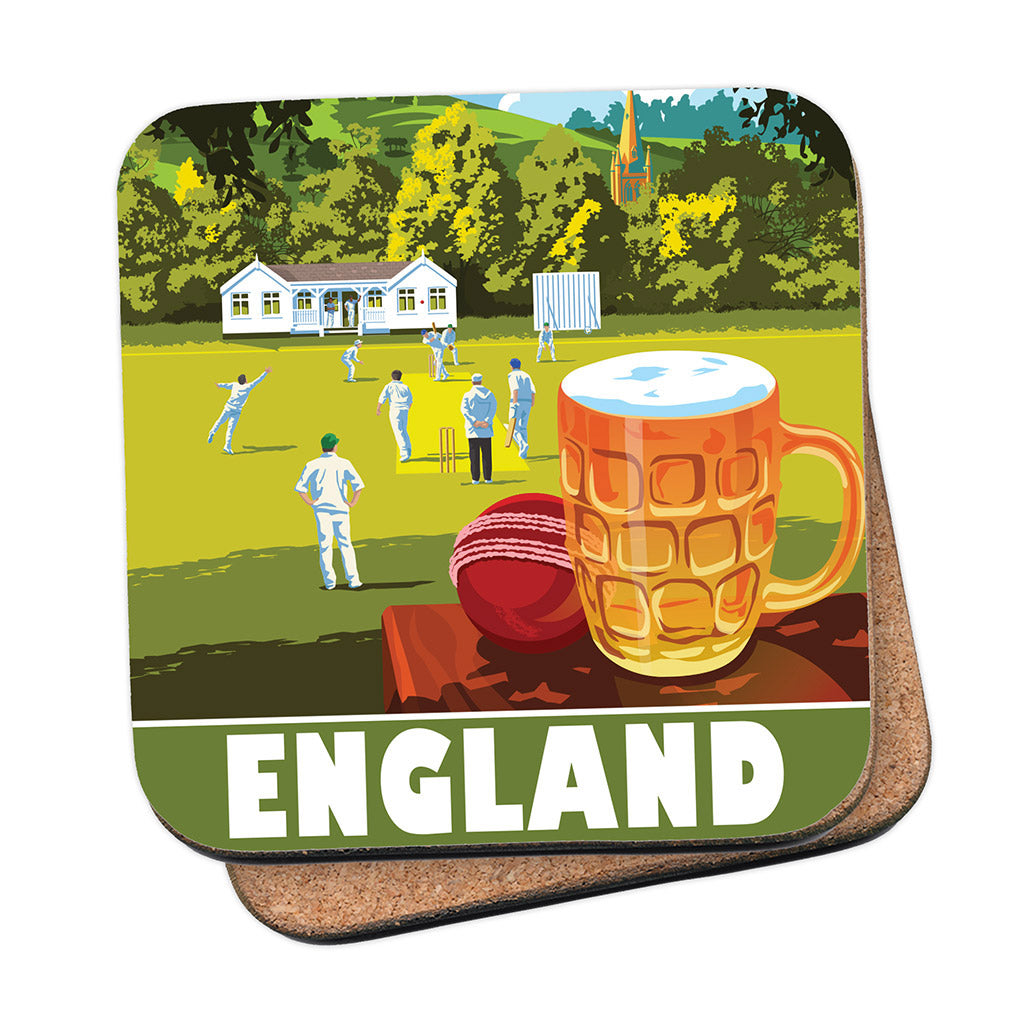 England Village Cricket Coaster – Stephen Millership - The Art of Travel