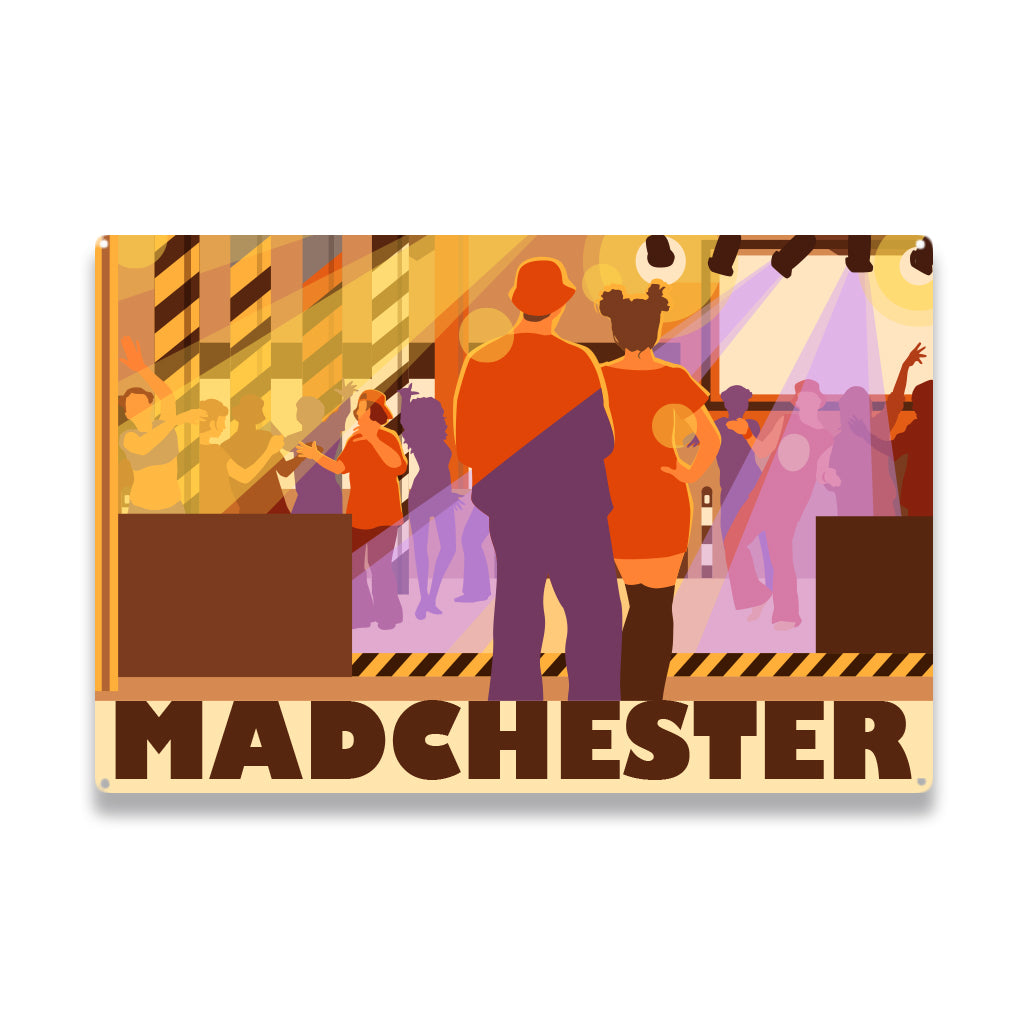 Madchester Metal Sign – Stephen Millership - The Art of Travel