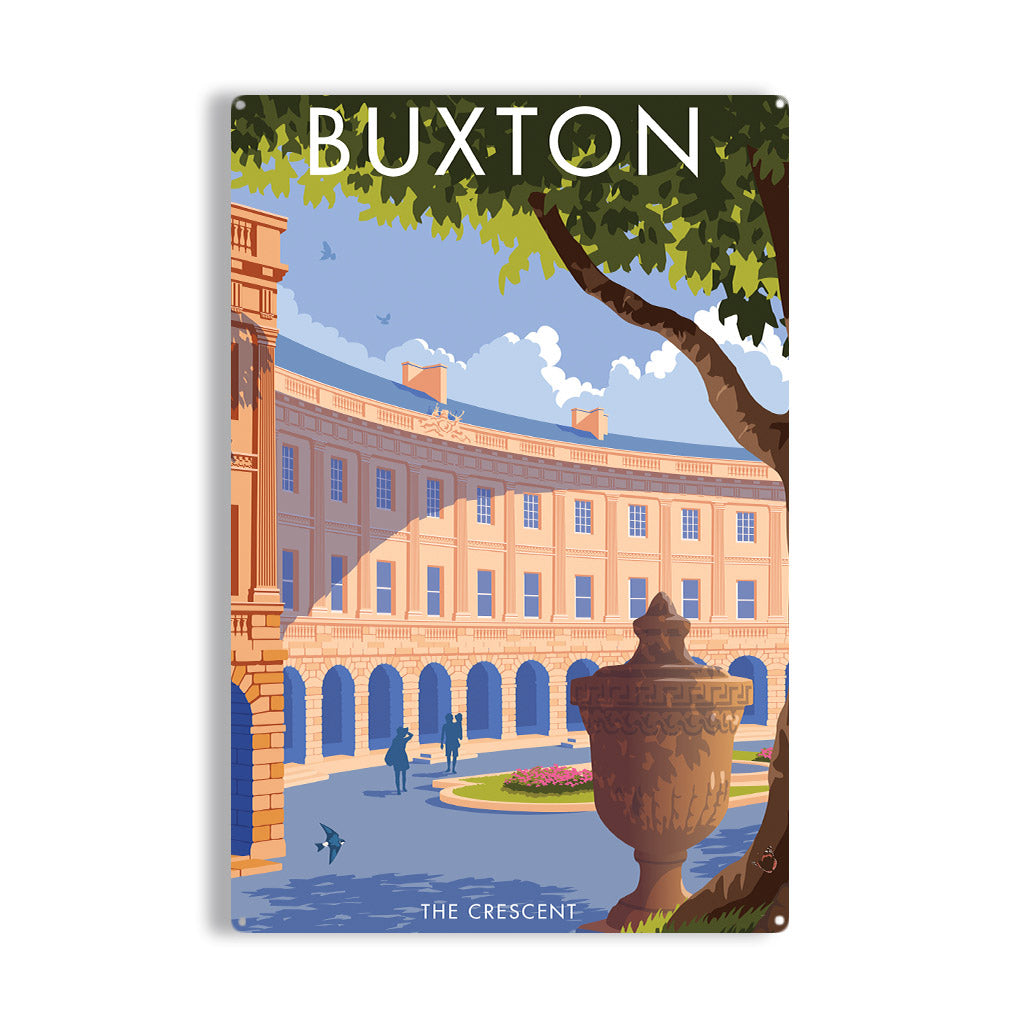Buxton, The Crescent Metal Sign – Stephen Millership - The Art of Travel