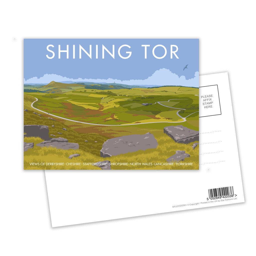 Shining Tor Postcard Pack of 8 – Stephen Millership - The Art of Travel