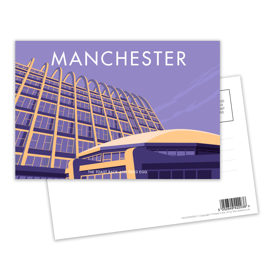 Manchester Postcard Pack of 8 – Stephen Millership - The Art of Travel
