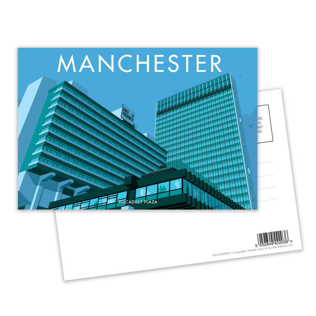 Manchester Postcard Pack of 8 – Stephen Millership - The Art of Travel