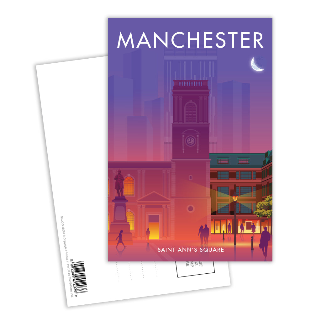 Manchester Postcard Pack of 8 – Stephen Millership - The Art of Travel