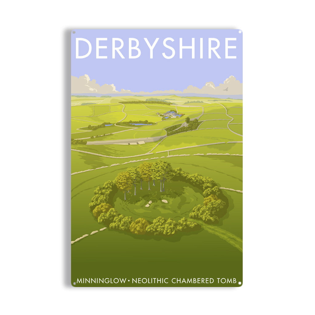 Derbyshire Metal Sign – Stephen Millership - The Art of Travel