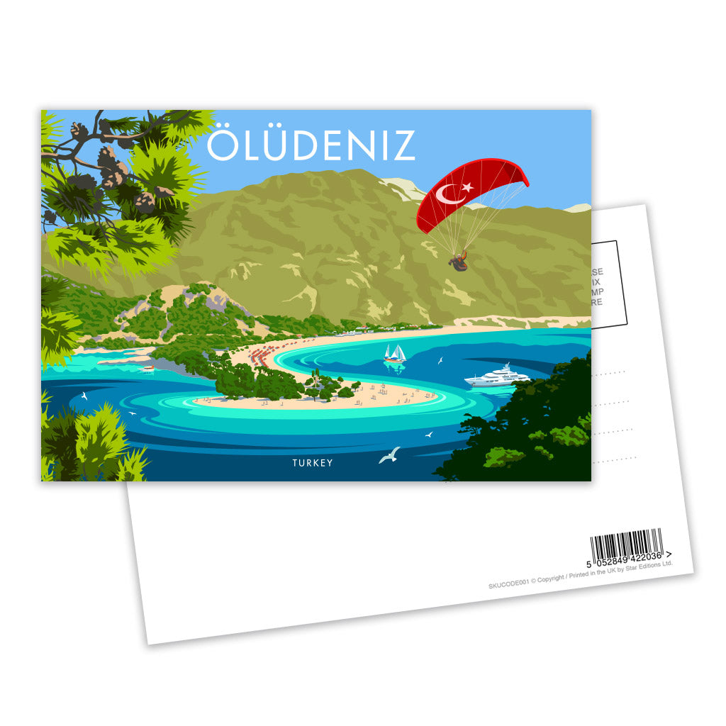 Oludeniz, Turkey Postcard Pack of 8 – Stephen Millership - The Art of ...