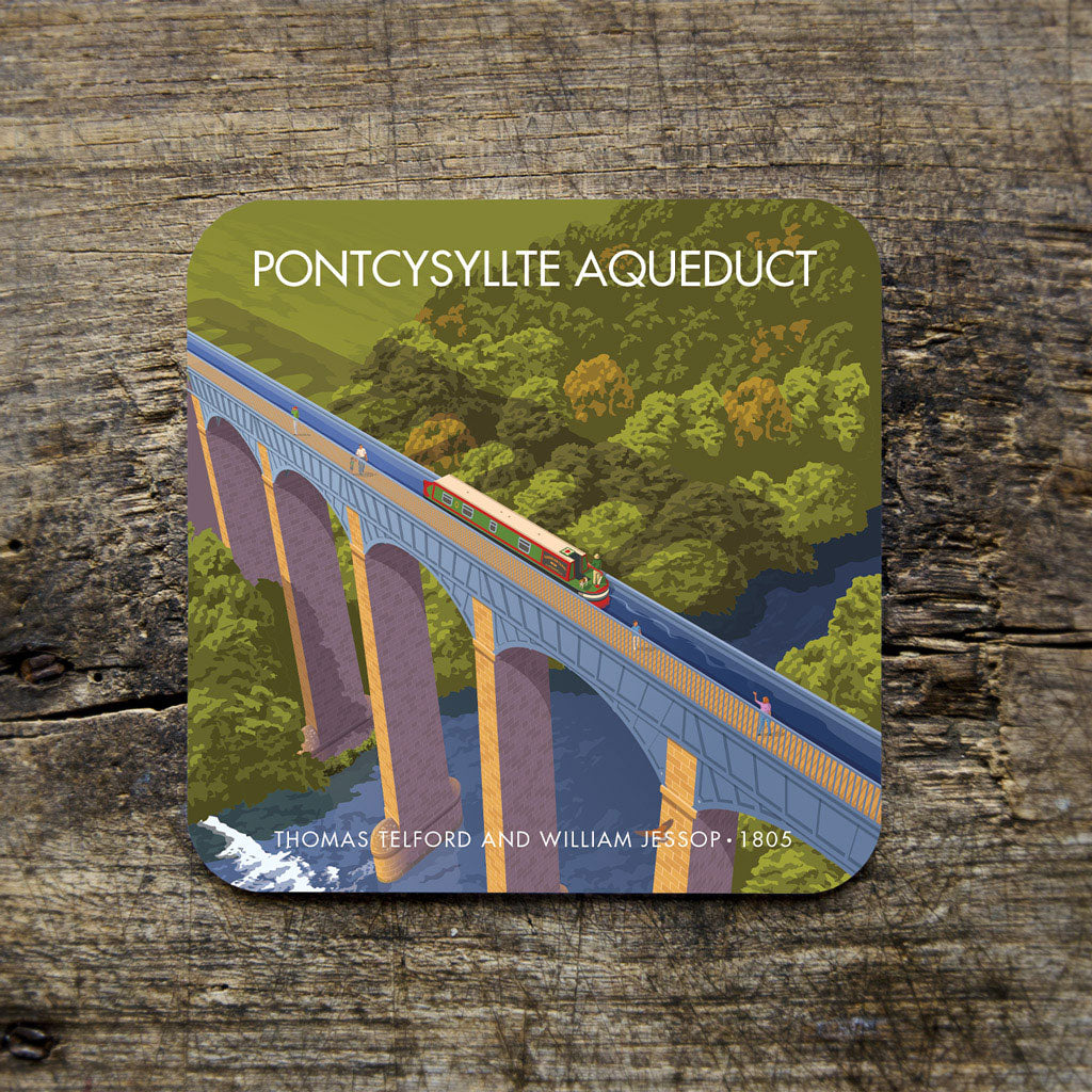 Pontcysyllte Aqueduct Coaster – Stephen Millership - The Art of Travel