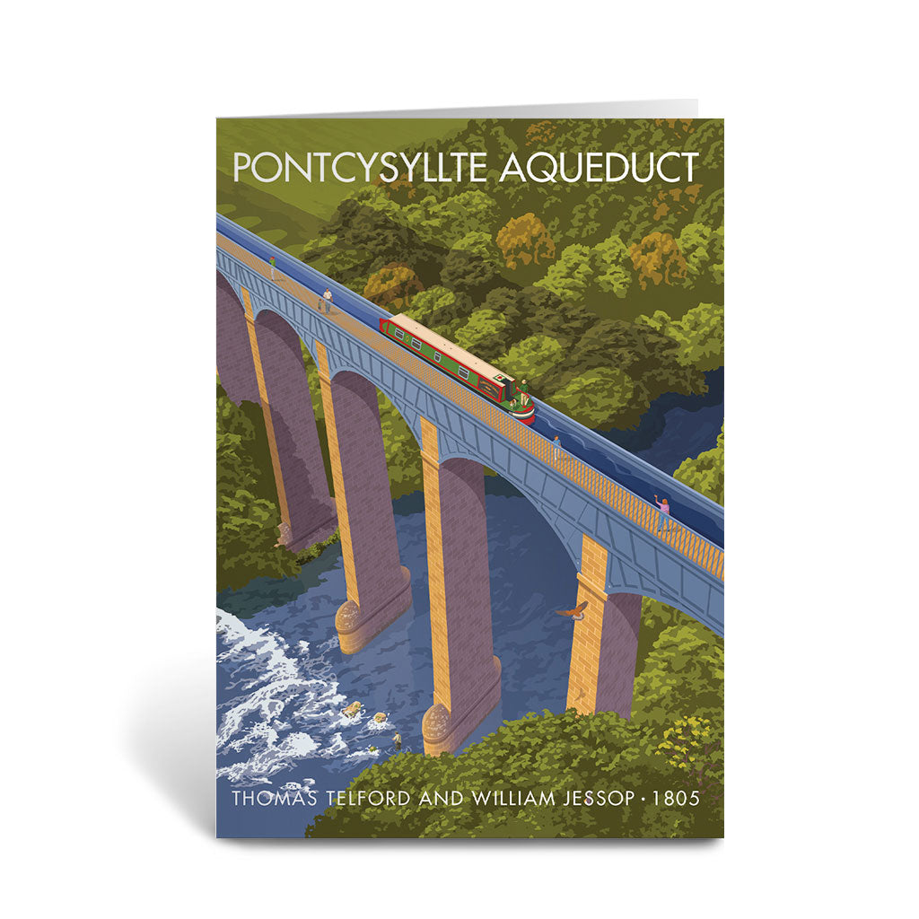 Pontcysyllte Aqueduct Greeting Card 7x5 – Stephen Millership - The Art ...